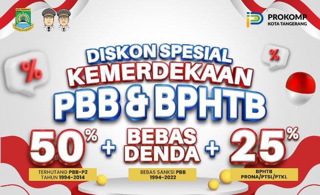 Pemkot Tangerang Beri Diskon PBB dan BPHTB Sepanjang Agustus – Palapa News